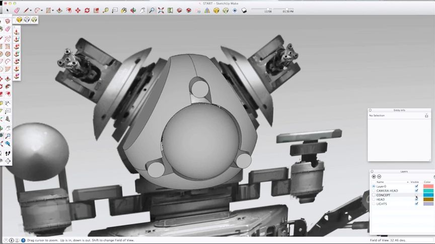 国外年轻小伙使用草图大师进行机械超精细建模 4 SketchUp