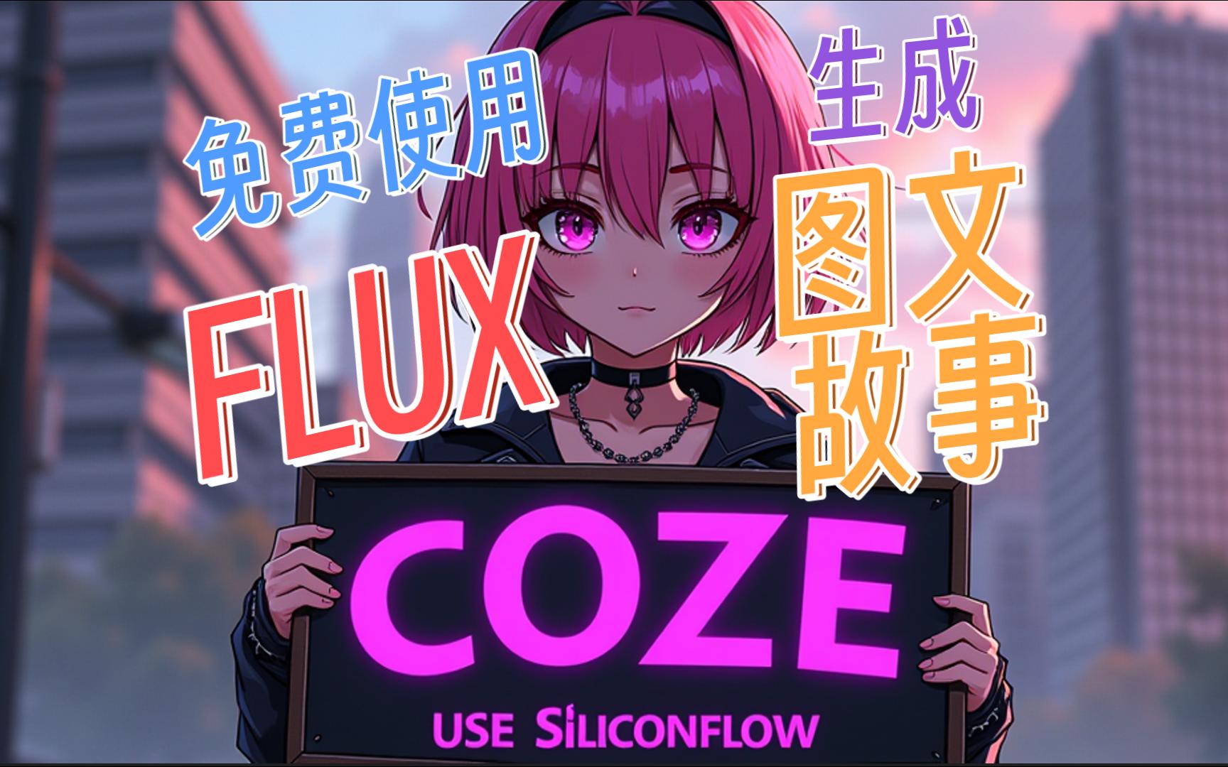 【Ai教程】Coze免费使用FLUX和LLM生成图文故事 Siliconflow(硅基...