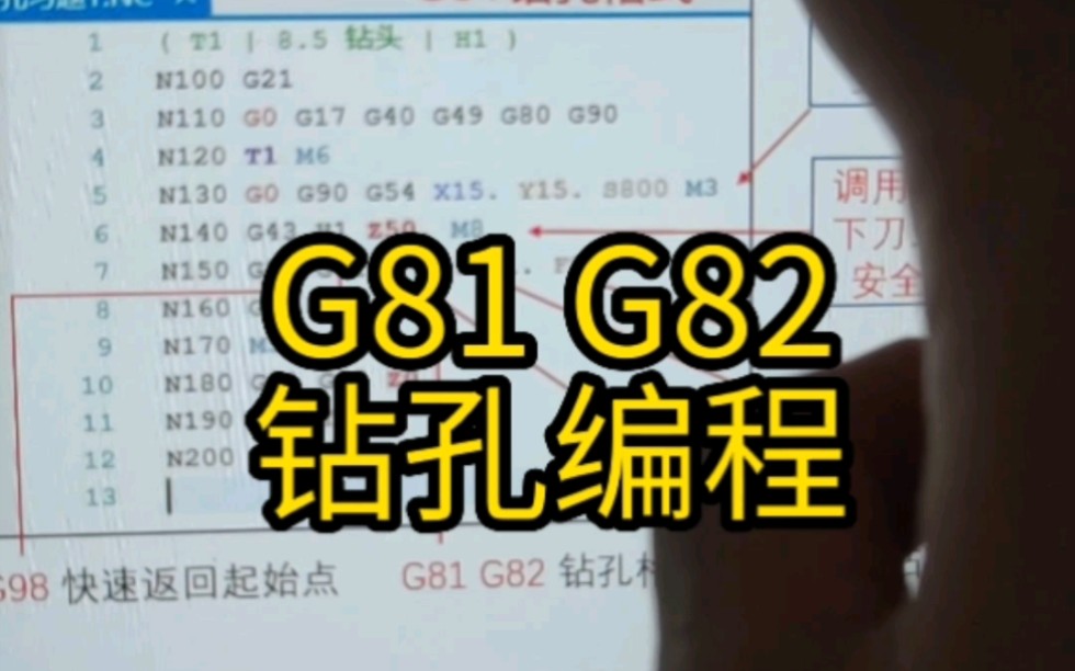 G81 G82 钻孔编程