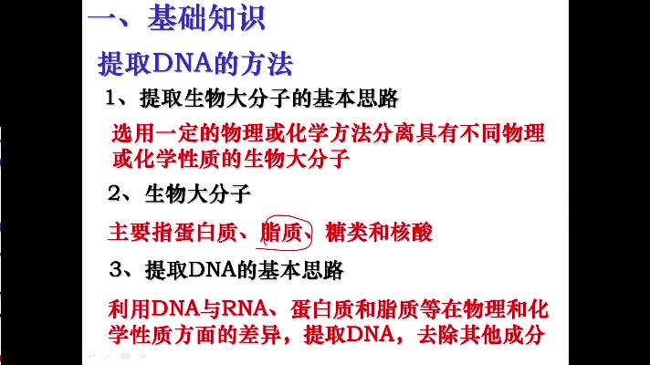 教学视频 5.2 DNA的粗提取与鉴定