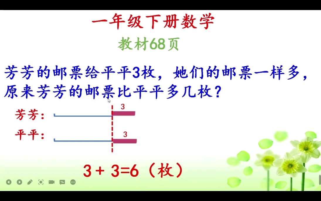 一年级下册数学教材同步习题