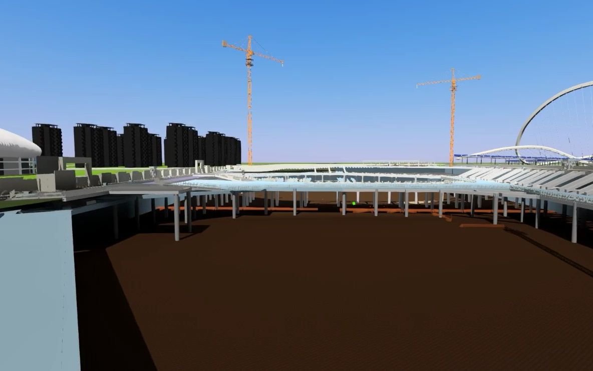 建筑BIM技术初学者做的基坑支护施工模拟