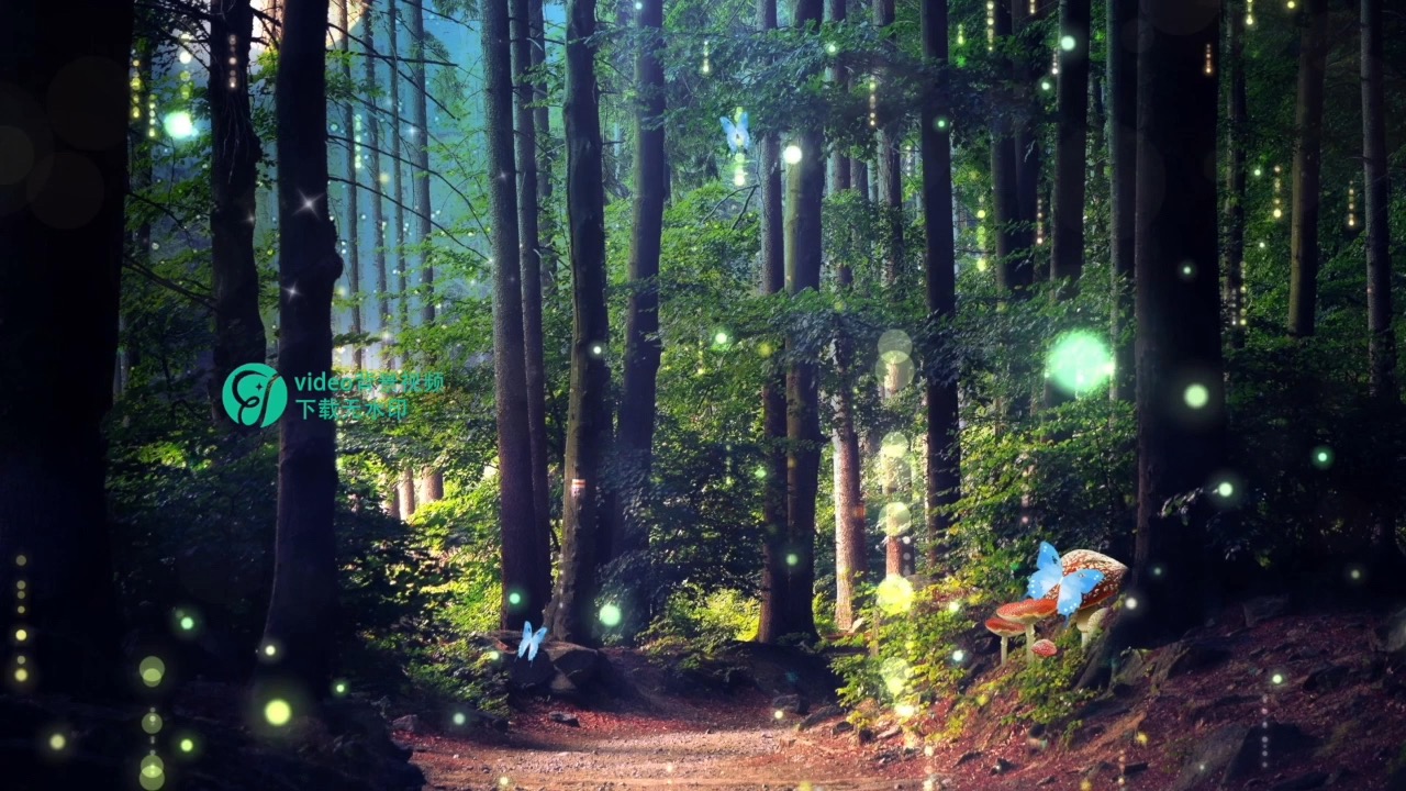 森林狂想曲 儿童演出配乐节目舞台表演动态LED大屏幕高清背景视频