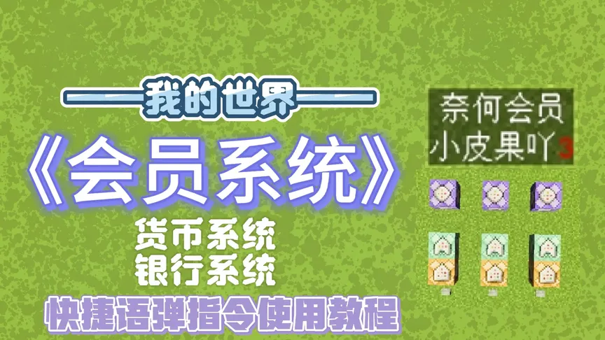 我的世界:服务器VIP自动or手动指令系统|货币系统|银行系统