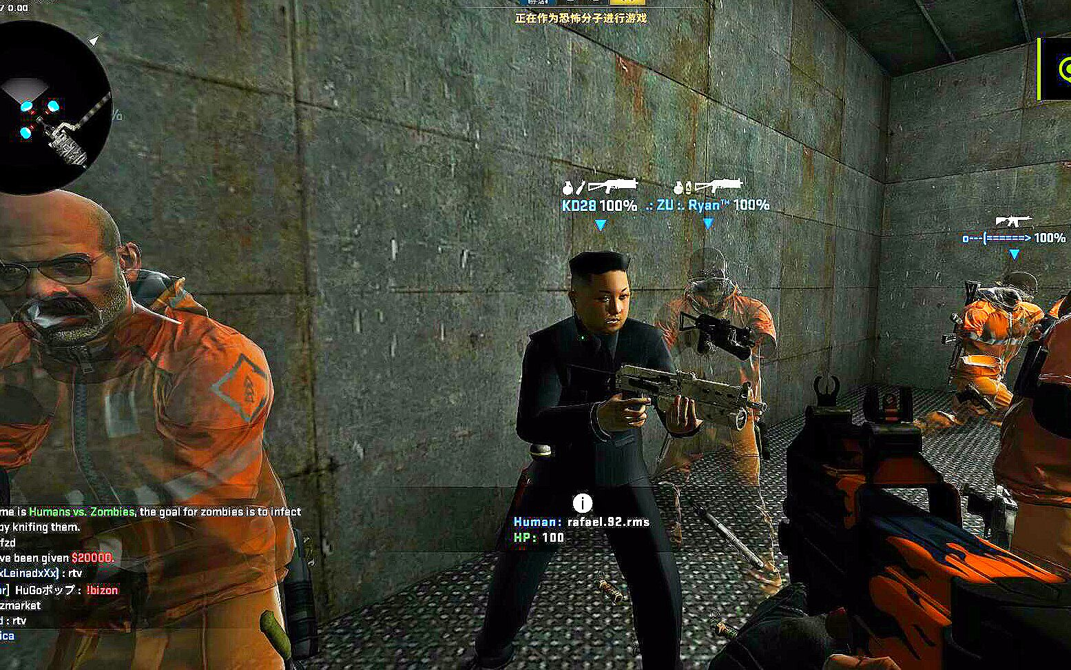 CSGO僵尸逃跑 ze_kaffe_escape_v2(小地底逃亡)
