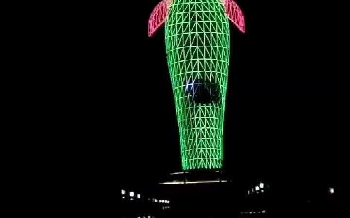 甘肃嘉峪关地标建筑气象塔亮化工程灯具厂家