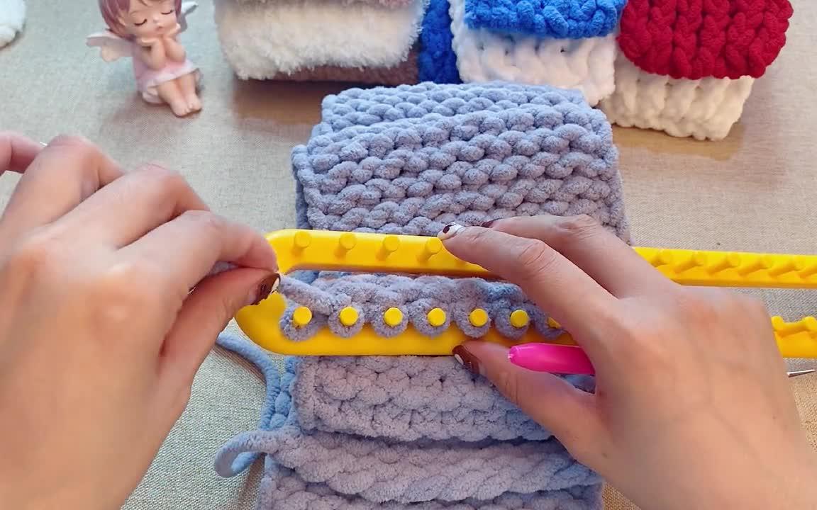 平针制作方法教程分享,原声未剪辑,大家喜欢这个编织方法的可以学起来