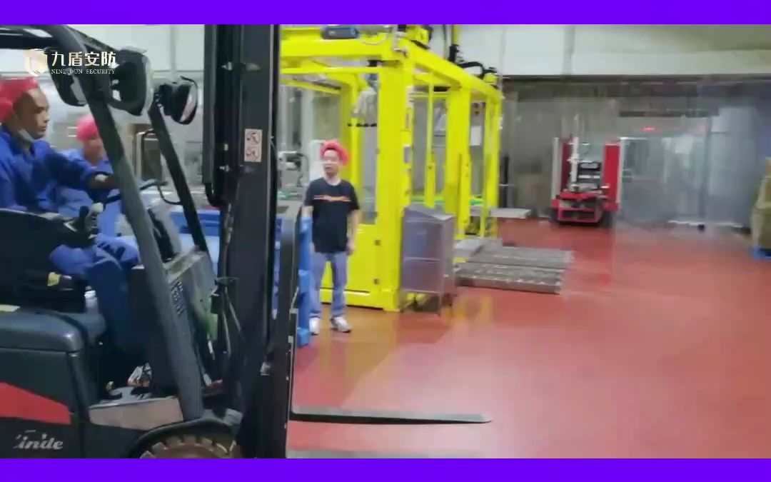 九盾安防智慧叉车管理|叉车UWB标签防撞系统,行人定位人车防撞报警...