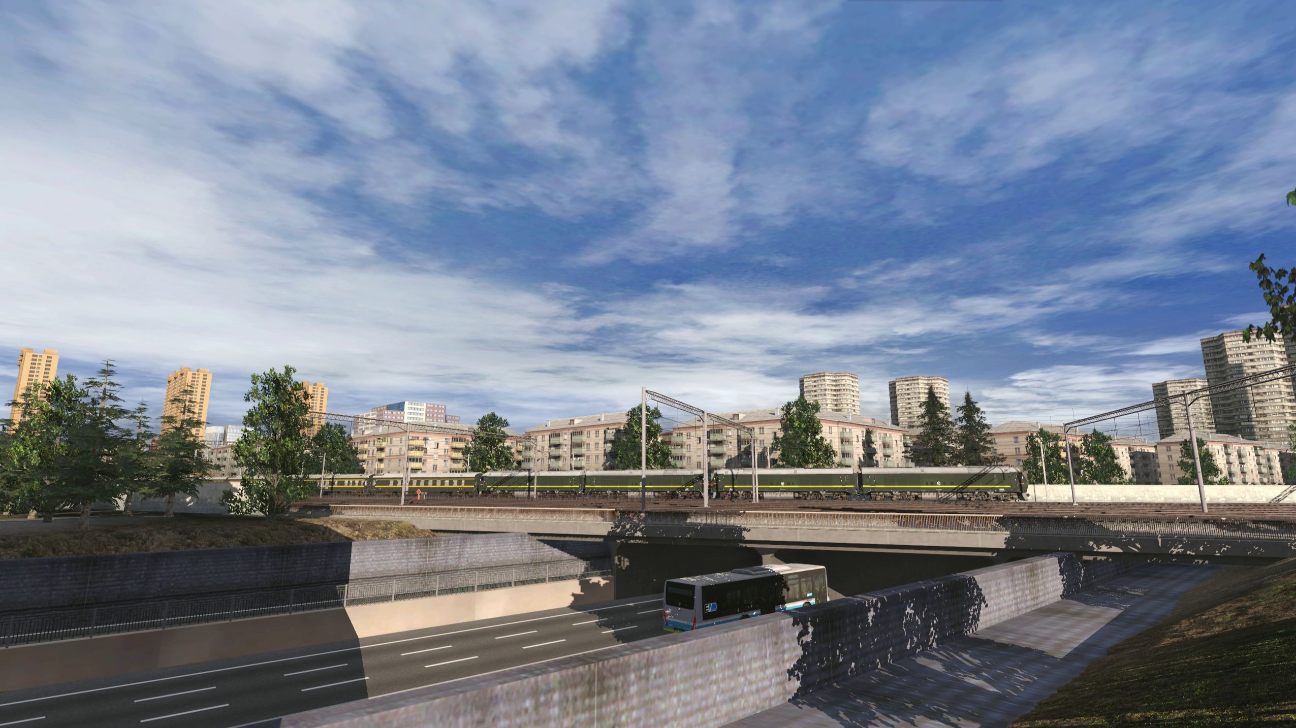 【实况模拟列车2022】全绿客车_游戏热门视频