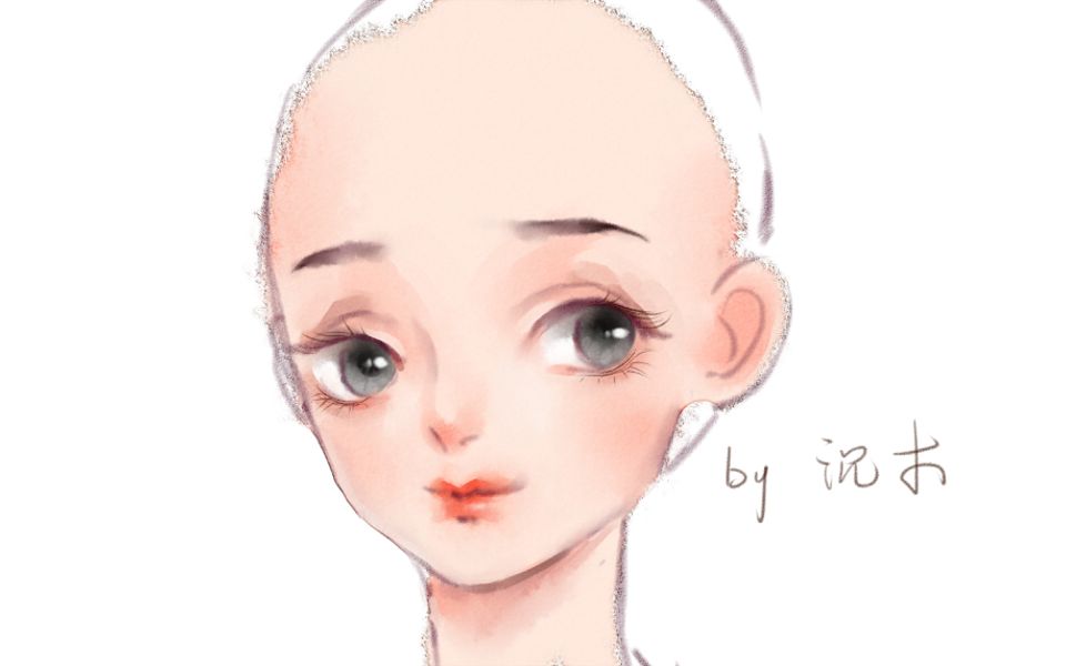 【sai】【水彩】十分钟教你画完一张水墨脸部【教程】