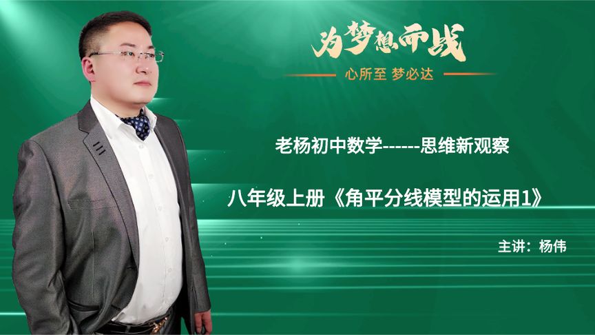 014老杨初中数学八年级上册思维新观察《角平分线模型的运用1》