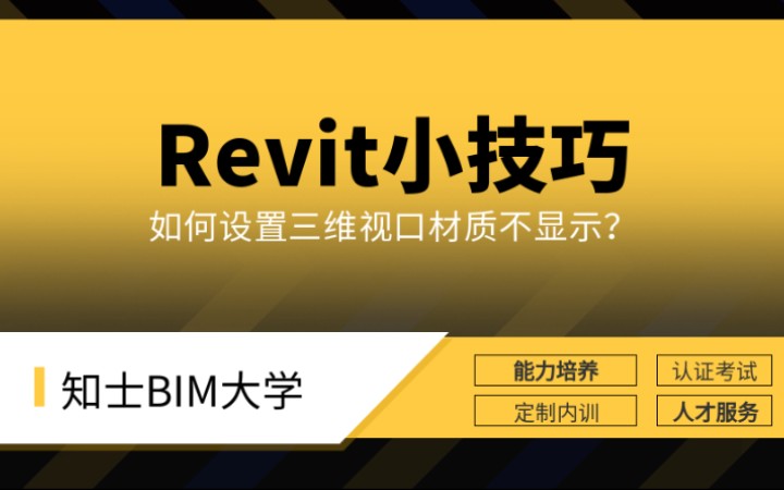 Revit小技巧:如何设置三维视口材质不显示