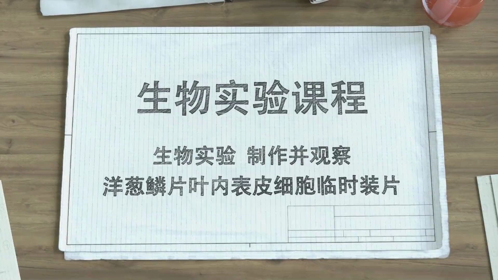 2024中考生物实验1——制作并观察洋葱鳞片叶内表皮细胞临时装片