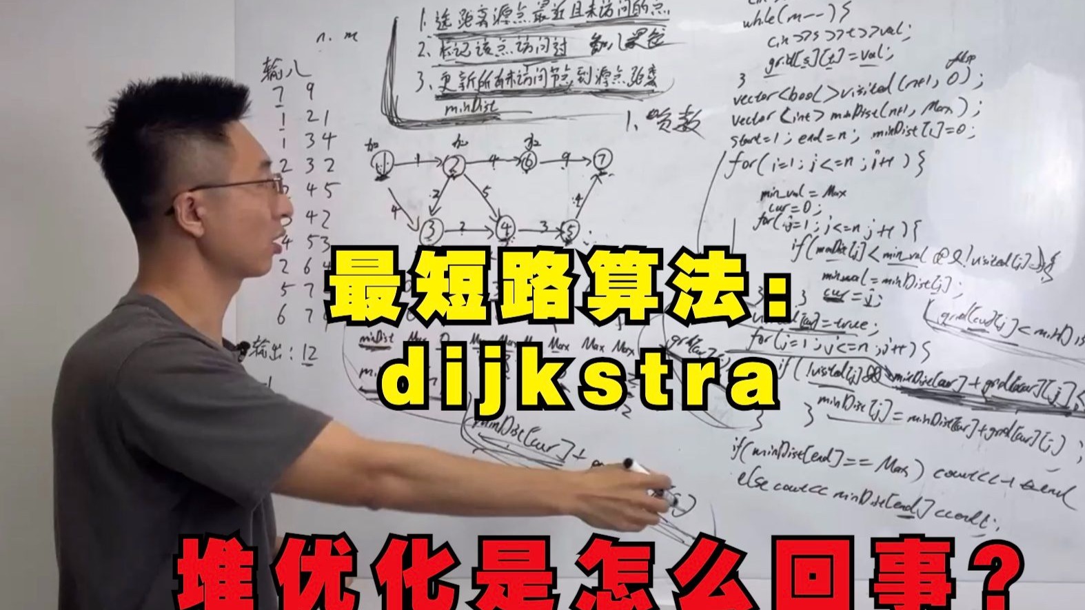 图论:最短路算法之Dijkstra(堆优化版)| 迪杰斯特拉算法