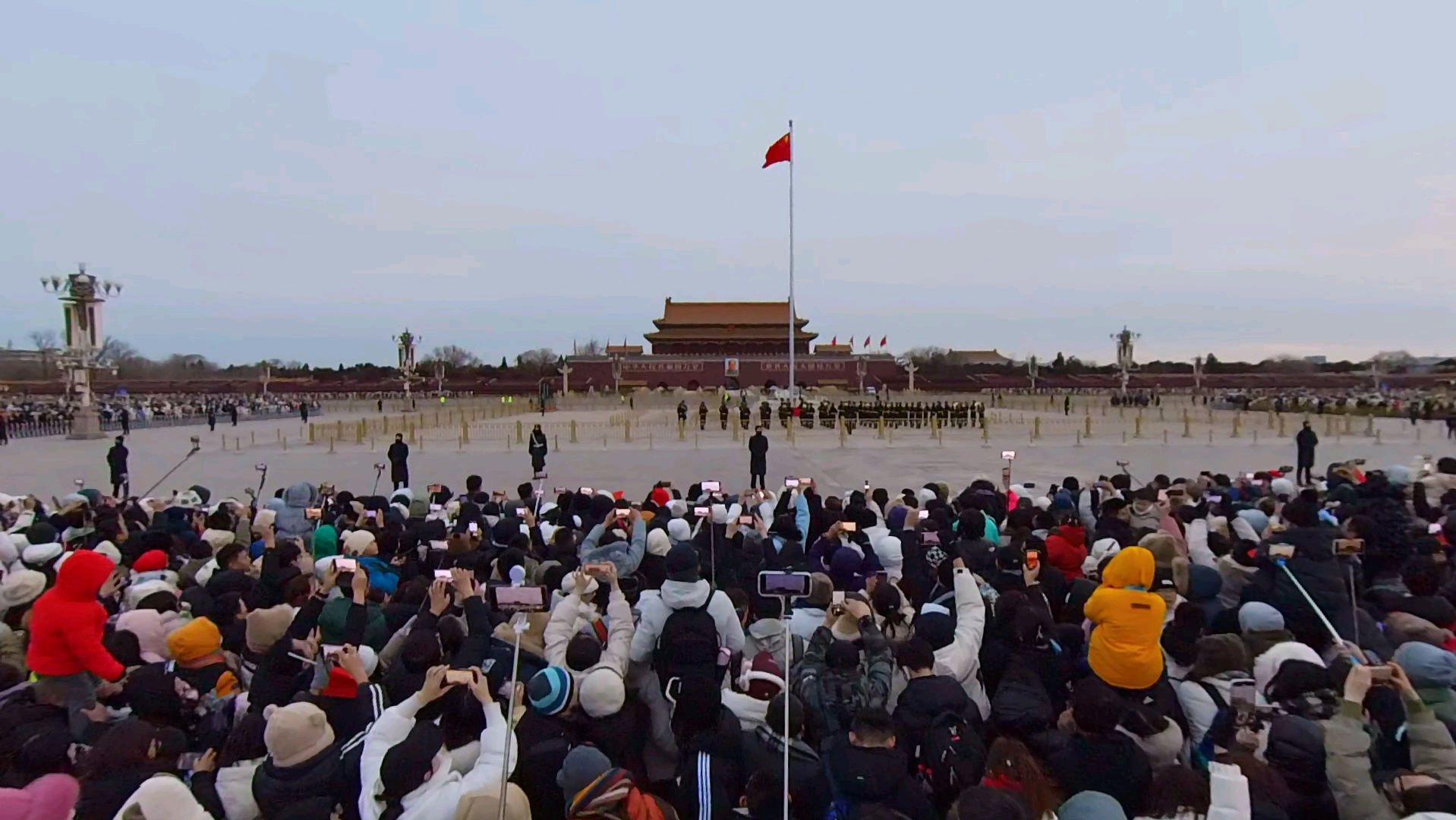 2024年2月1日:天安门广场升旗仪式,震撼全程记录!