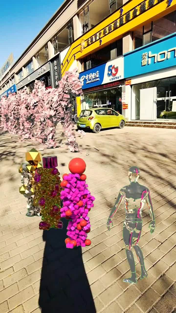 小球人碰撞运输马队,粒子盛宴,微观宇宙爆发。