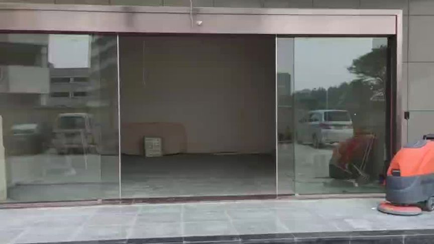 亮通玻璃厂, 电动感应门 #安装现场