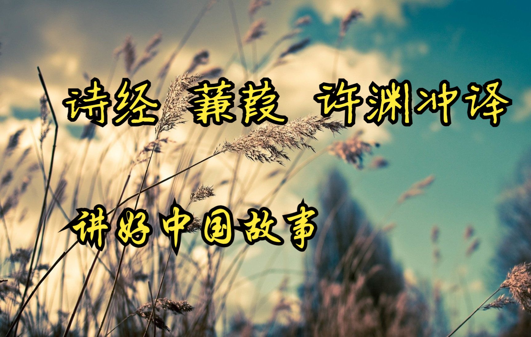 每日夜读day181:诗经 蒹葭(许渊冲译)