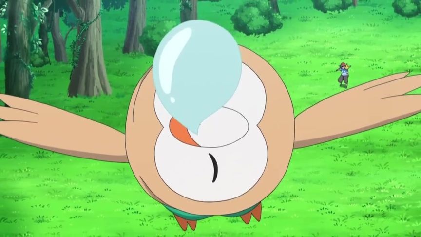 精灵宝可梦,木木枭表示,你见过边飞边睡觉吗