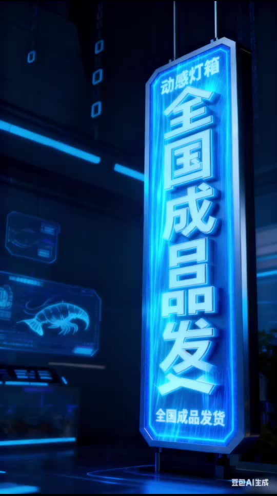 #动感灯箱#动感灯箱制作#动感灯箱成品#动态灯箱#水产广告背景灯箱