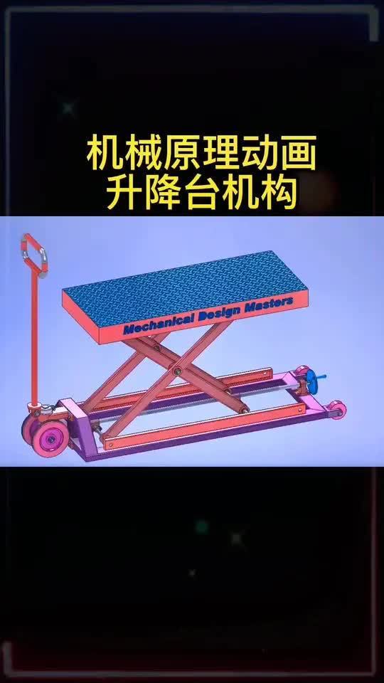 机械原理动画升降台机构
