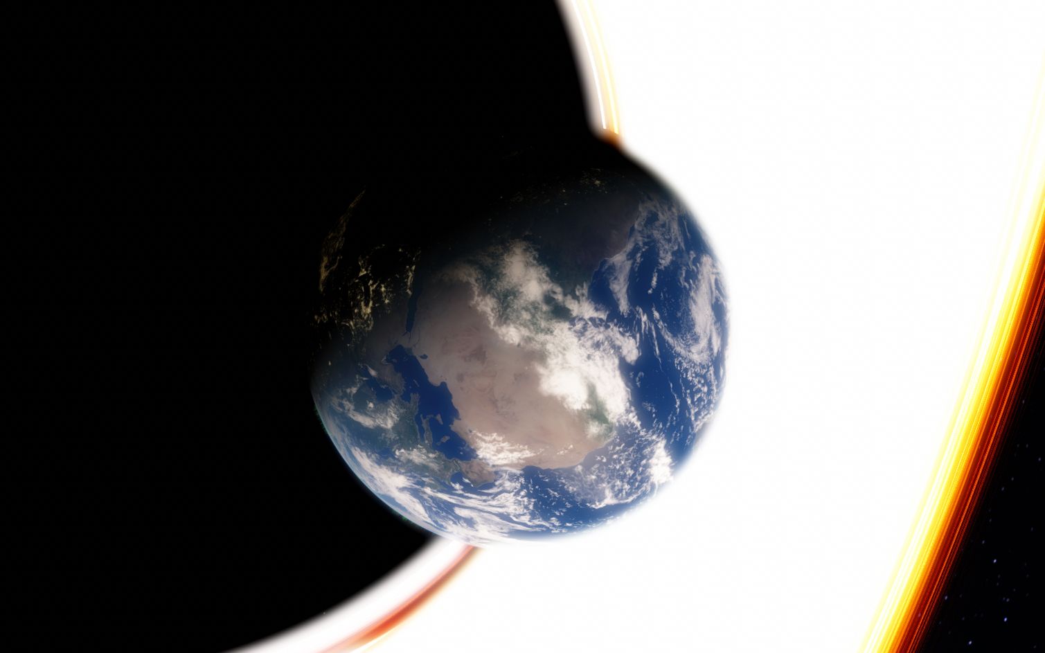 如果最大的黑洞出现在太阳系附近,我们的星空是什么样子