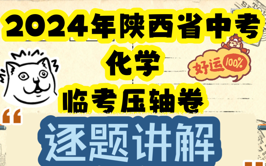 2024年陕西省中考化学压轴卷逐题解析,临考最后猜押!