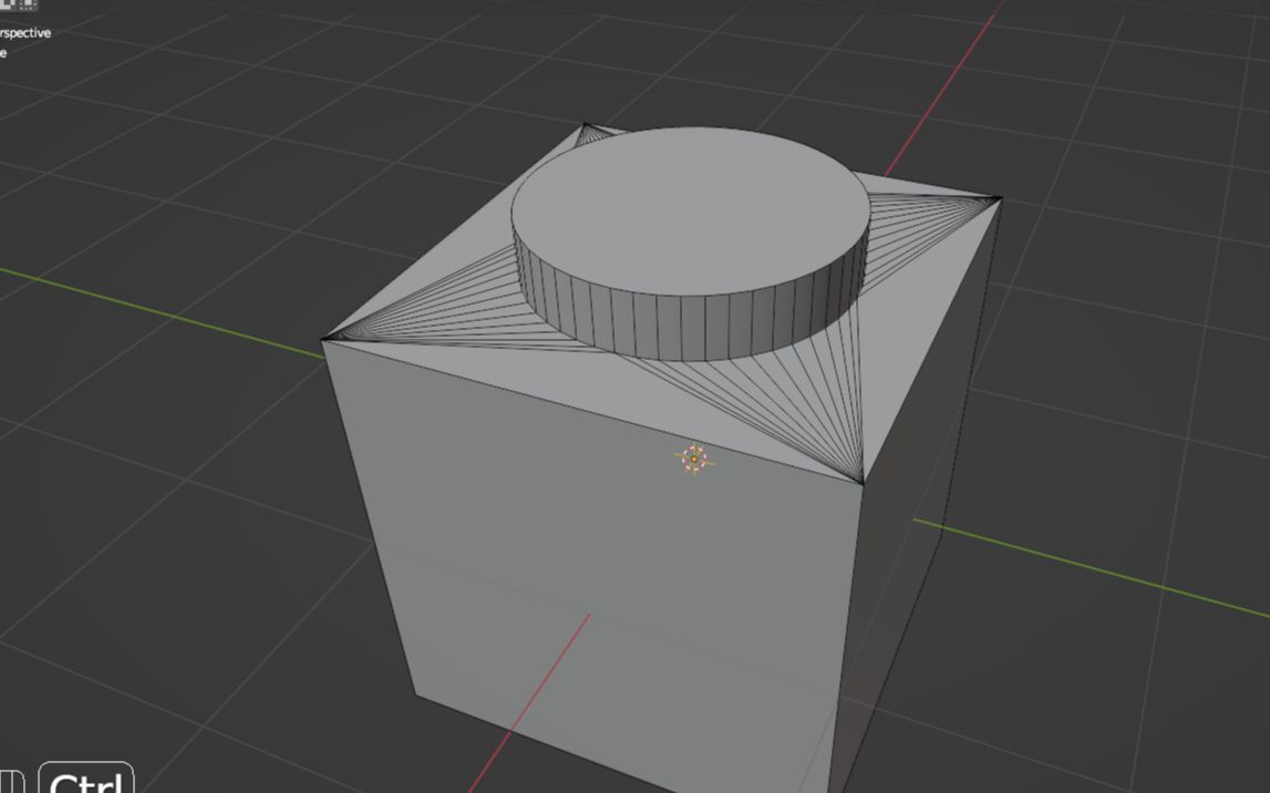 Blender 使用倒角功能制作圆形面