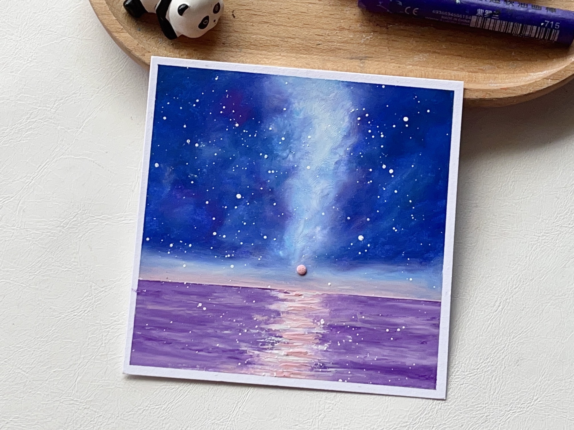 油画棒|一起来画星空|很简单|经典色系