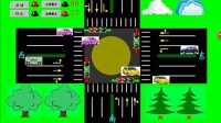 交通灯组态王6.53仿真运行程序带车辆动画效果