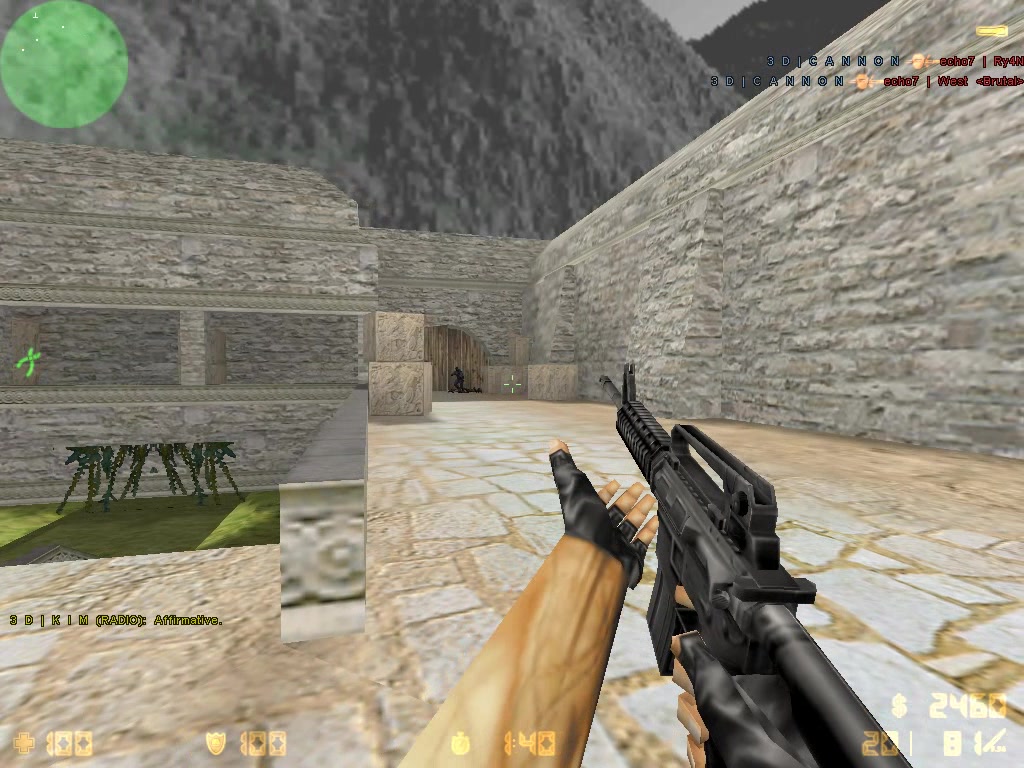 【CS1.5】名场面出处!3D狙神 Ksharp 化身吊桥死神(CT 16-0)