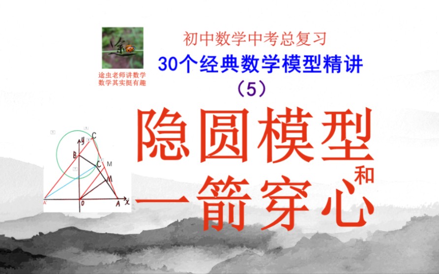初中数学经典模型之五:隐圆模型与一箭穿心手拉手