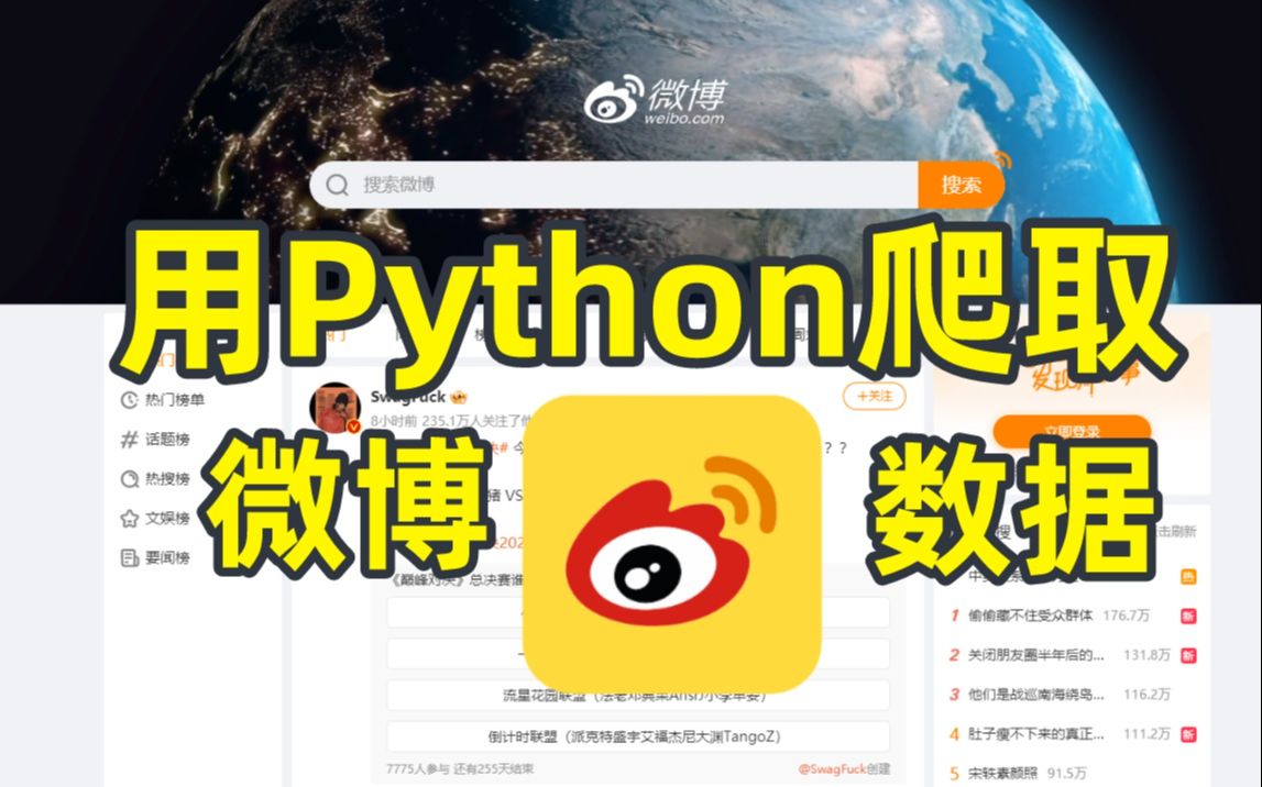 【2023你的微博之夜】用Python抓取微博数据,含:微博内容、作者、...