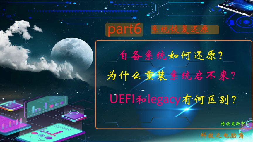 系统还原现状,UEFI和legacy模式正确打开方式?guid和mbr如何选