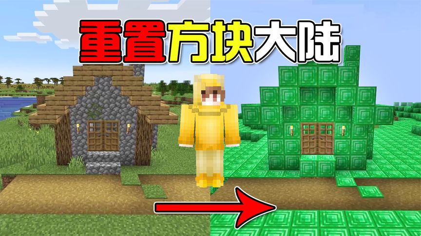 MC重置大陆方块生存!每60秒整个世界随机刷新方块?