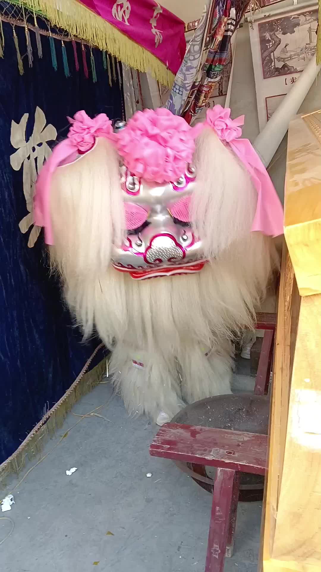 #合阳古莘舞狮团 #习俗风俗 #非物质文化遗产手工制作