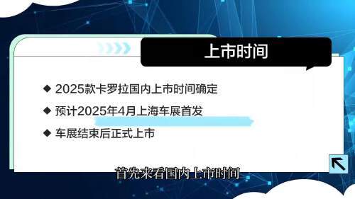2025款丰田卡罗拉上市时间曝光!抢先揭秘新车亮点与价格预测
