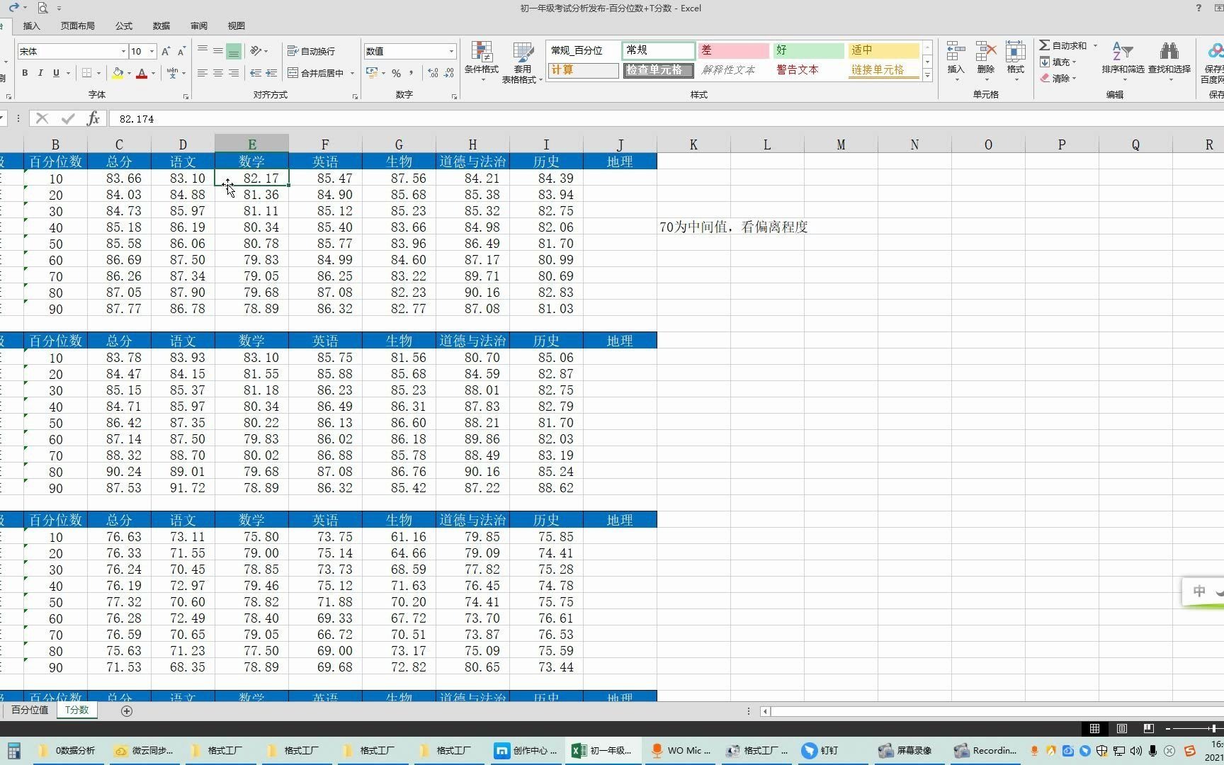 利用T分数了解贡献率1