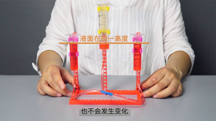 同学们见过这样的水平仪吗?看似简陋但给孩子演示原理很好用