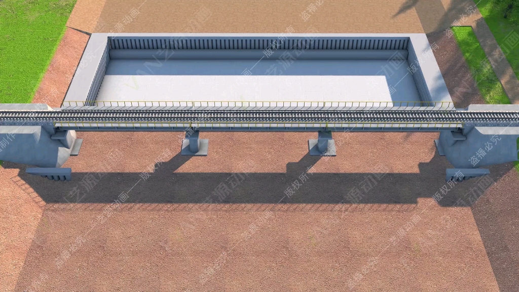 既有铁路下穿河道改建工程施工工艺三维BIM动画模拟!