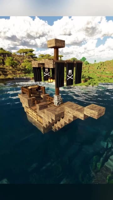建造小型海盗船!#游戏凡星计划 #我的世界
