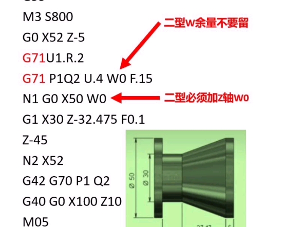 数控车常用G代码循环指令
