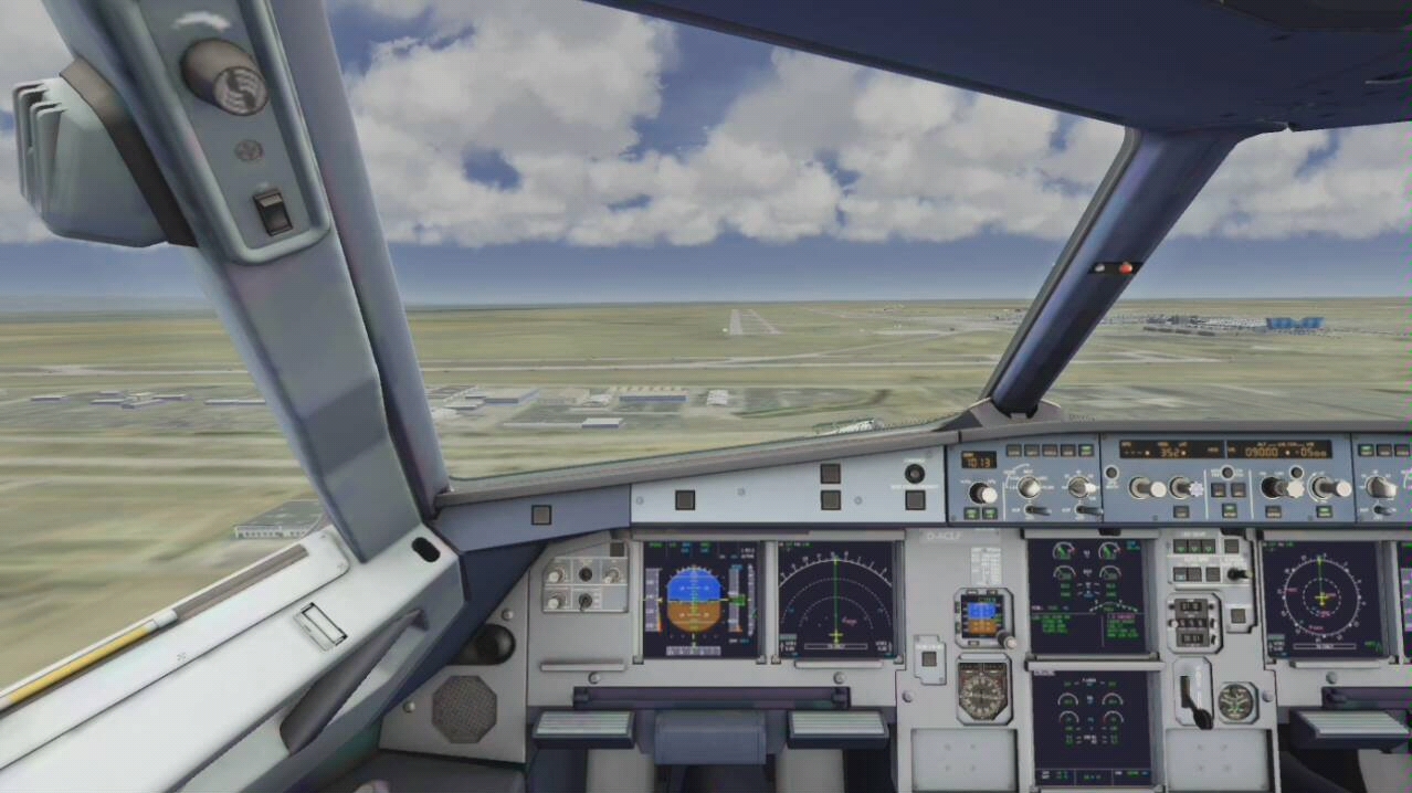 手机版的模拟飞行游戏,a320降落美国丹弗机场,四千多米的跑道可以多...