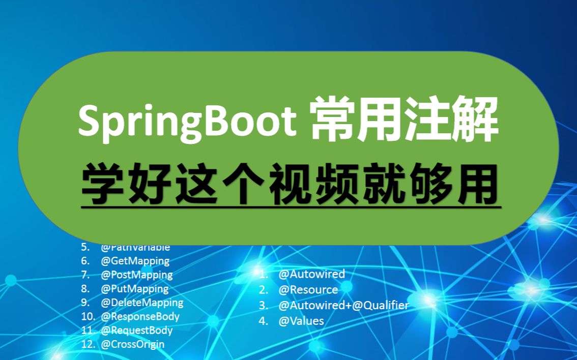 SpringBoot常用注解、SpringMVC原理、SpringBoot完整项目