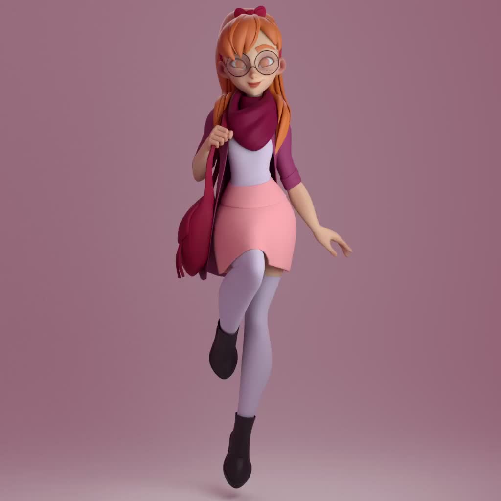 Substance Painter制作的次世代卡通小姐姐模型