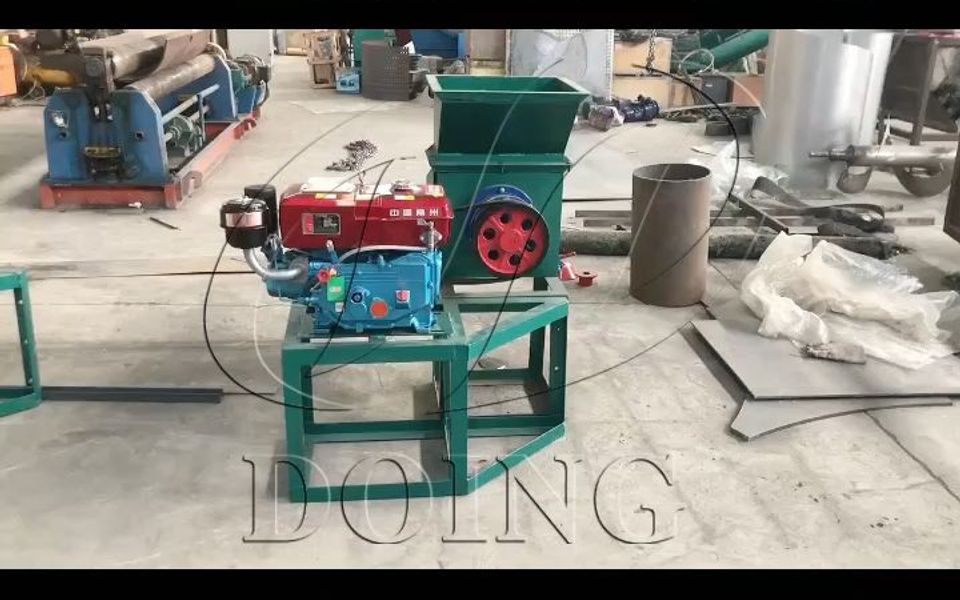 500kg/h单螺旋棕榈榨油机样机,可使用电机或柴油机带动