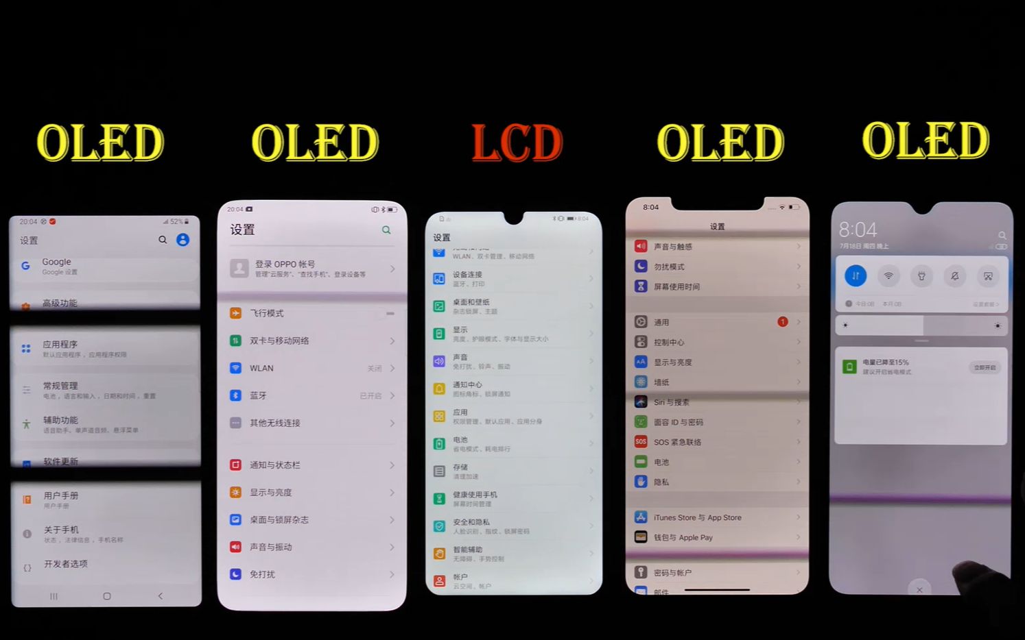 手机屏幕LCD与OLED材质哪个好?越贵的越能把你闪瞎!