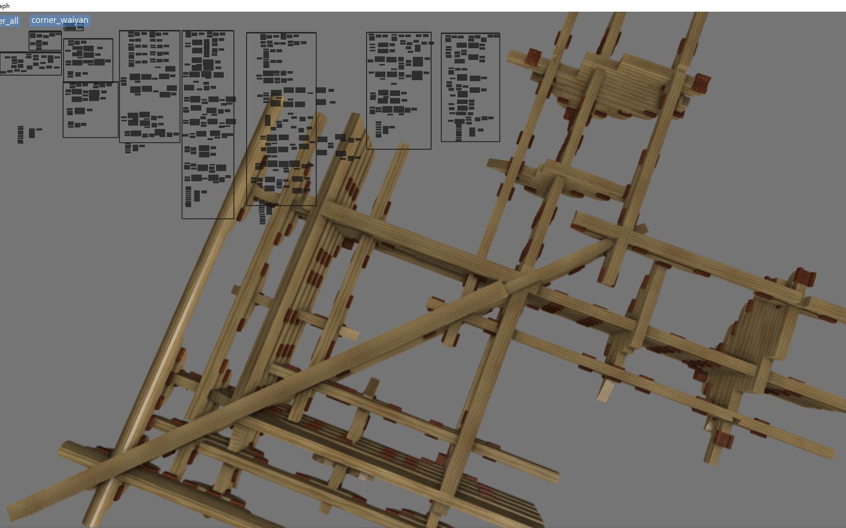 佛光寺东大殿七种斗拱建模