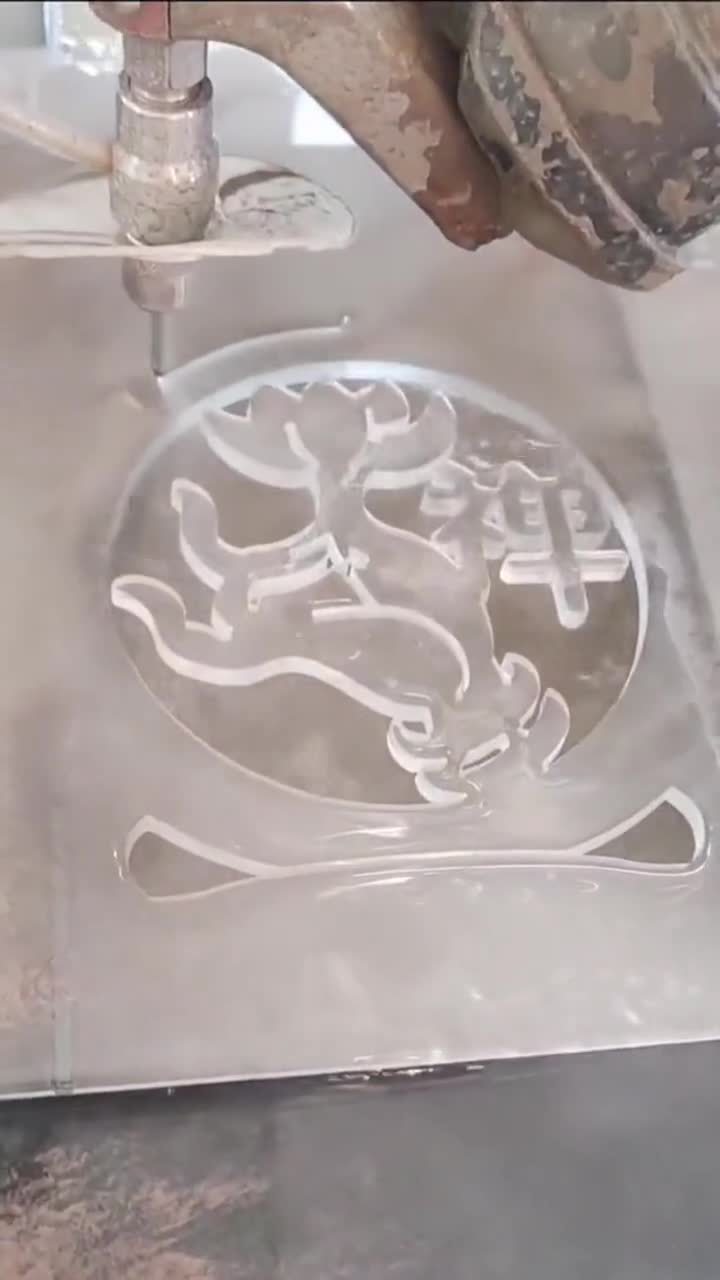 看看切割的玻璃图案效果如何? #机械设备