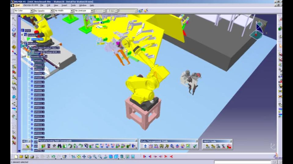 DELMIA机器人仿真操作演示